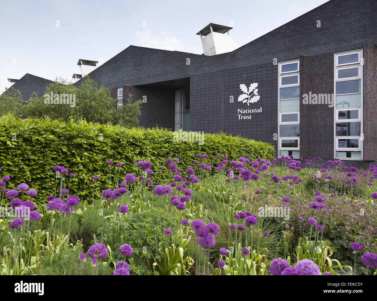 National Trust logo on the side of the building at Heelis, the Central ...