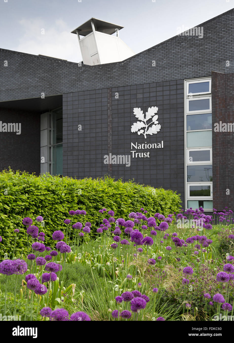 National Trust logo on the side of the building at Heelis, the Central ...