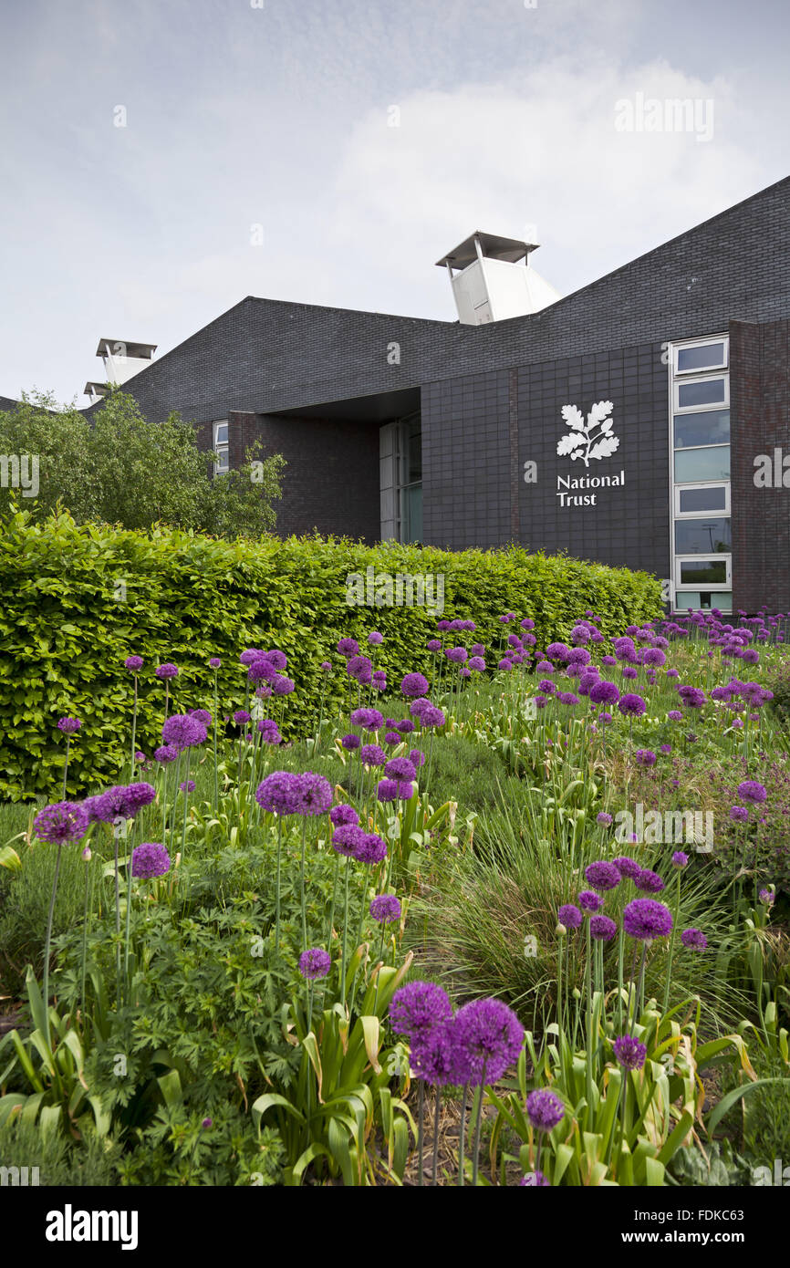 National Trust logo on the side of the building at Heelis, the Central ...