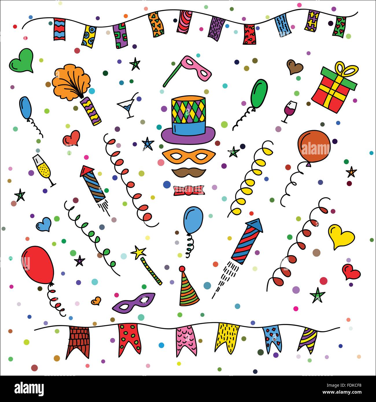 Carnival symbols collection Stock Vector Image & Art - Alamy