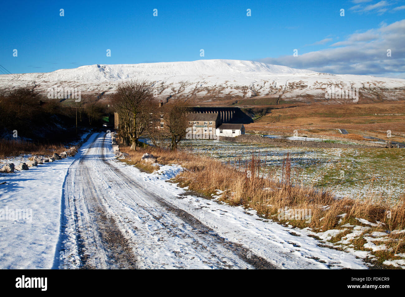 Whernside in Winter from the Track to Ribblehead Station Ribblehead ...