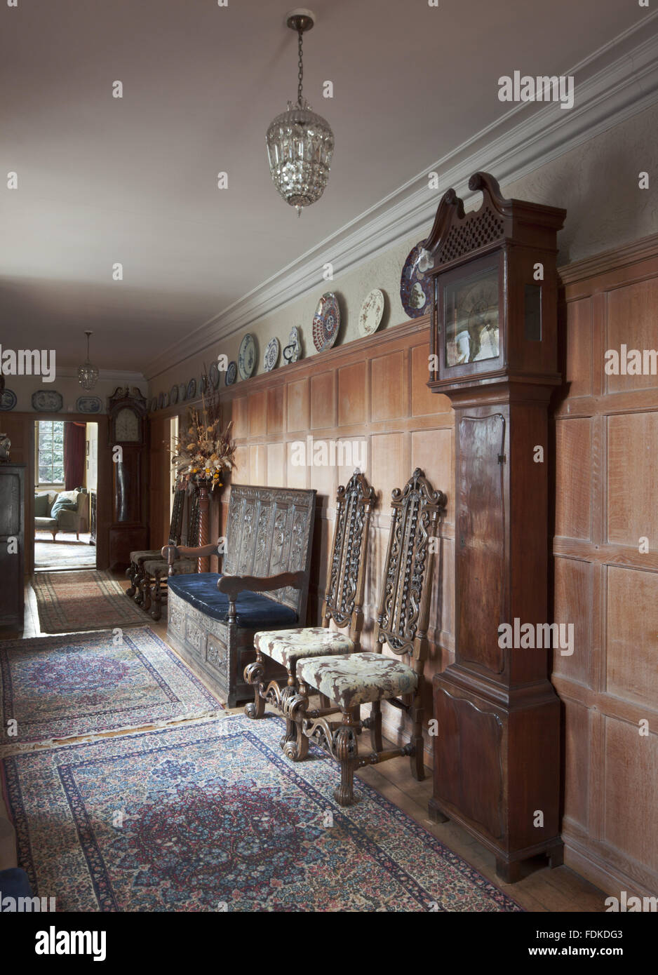 The Hall at Nuffield Place, Oxfordshire. The house was designed and ...