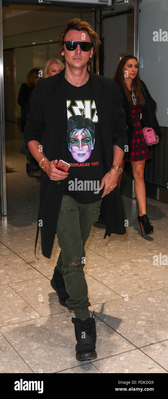Jonathan Cheban arrives at Heathrow Airport with his mother Galina and ...