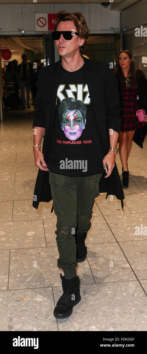 Jonathan Cheban arrives at Heathrow Airport with his mother Galina and ...