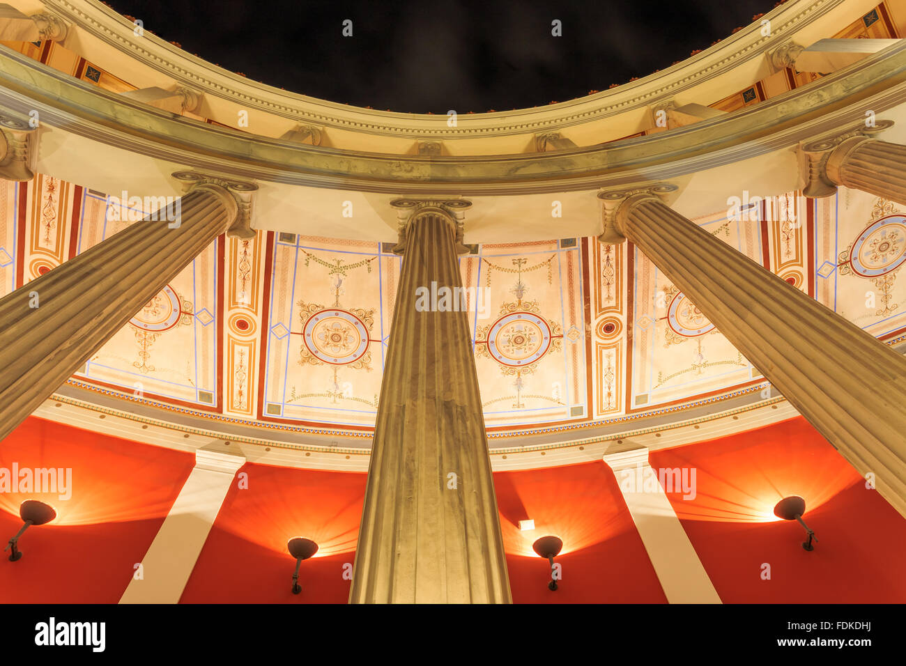 Zappeion megaro inner yard by the night, Athens Stock Photo - Alamy