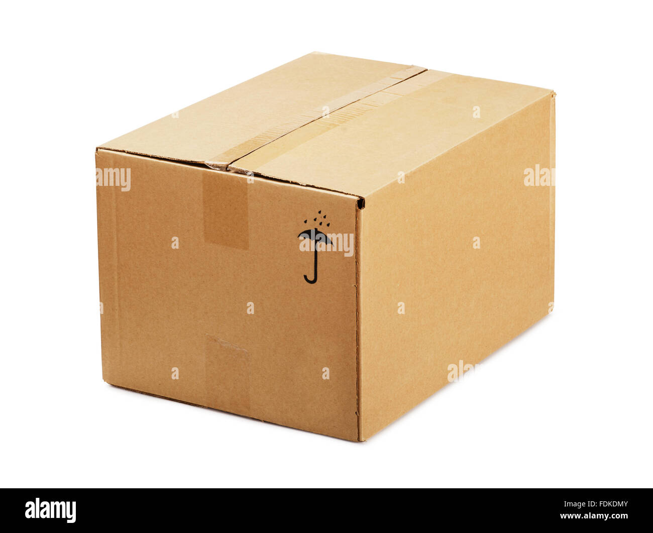 Closed cardboard box isolated on a white background Stock Photo - Alamy