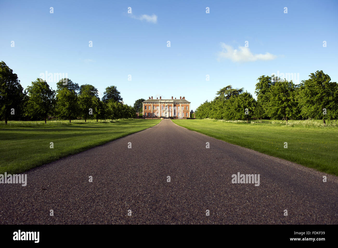 View up the drive to the north front at Beningbrough Hall, North ...
