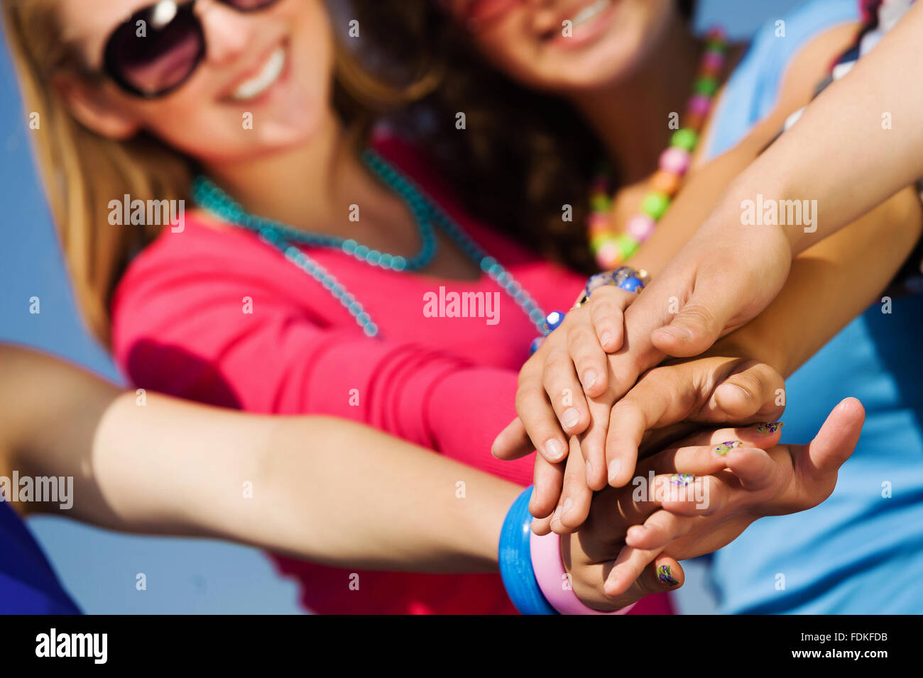 Group of young happy people. Unity concept Stock Photo - Alamy