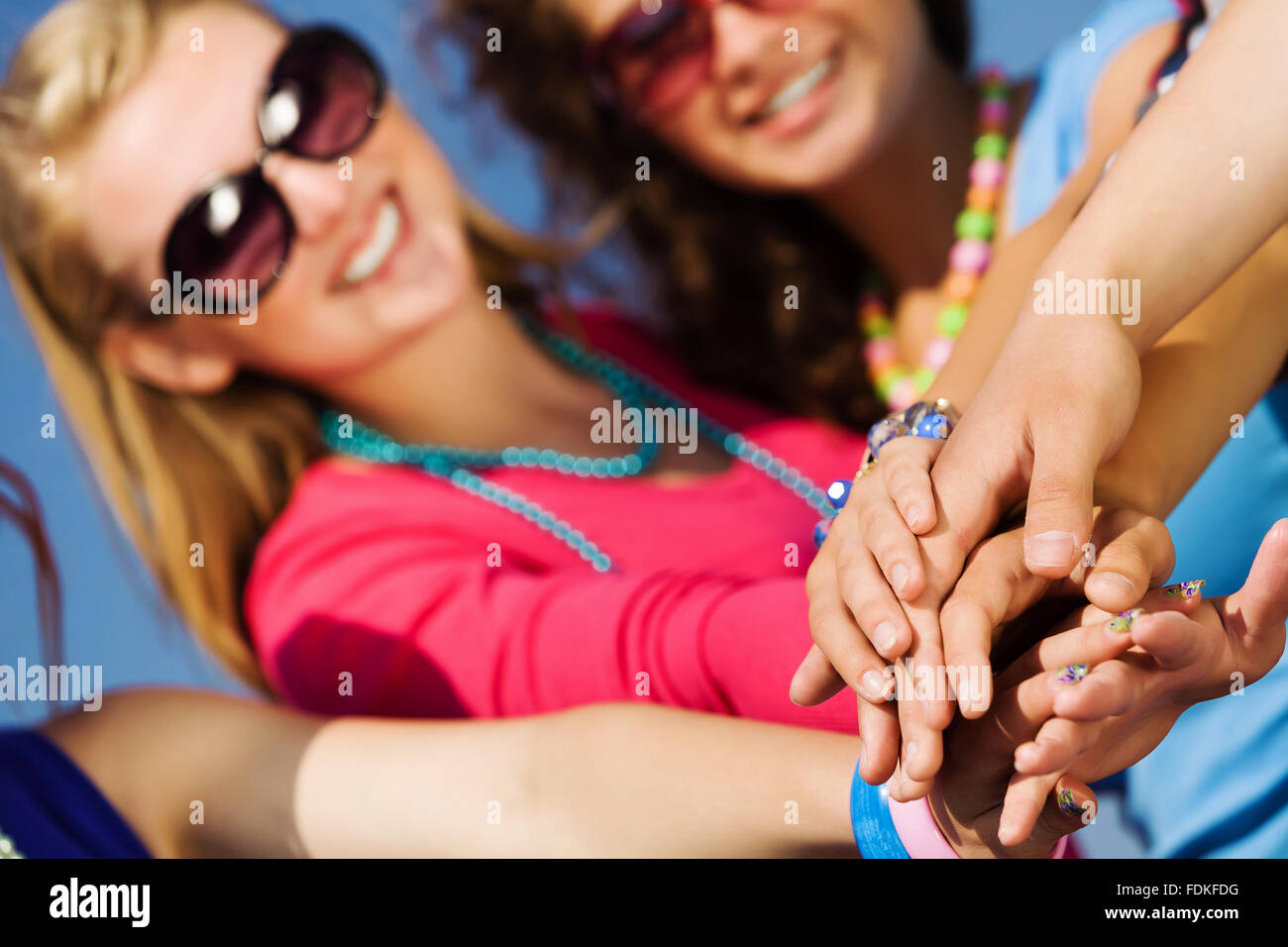 Group of young happy people. Unity concept Stock Photo - Alamy