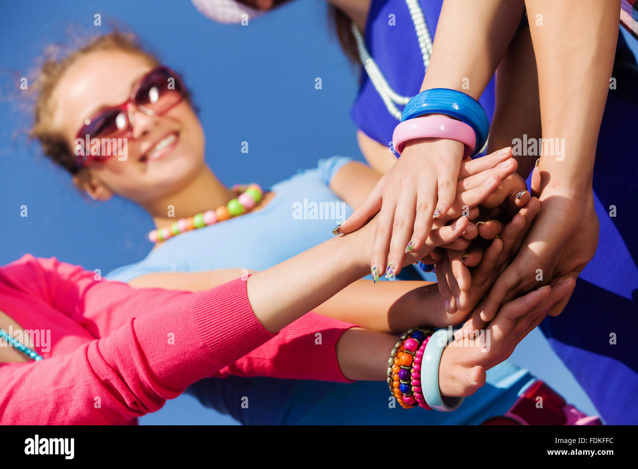 Group of young happy people. Unity concept Stock Photo - Alamy