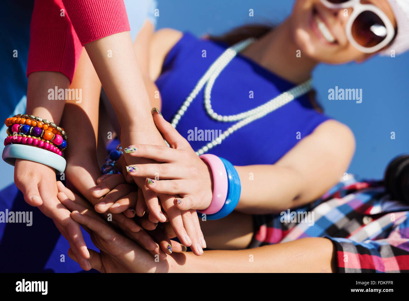 Group of young happy people. Unity concept Stock Photo - Alamy