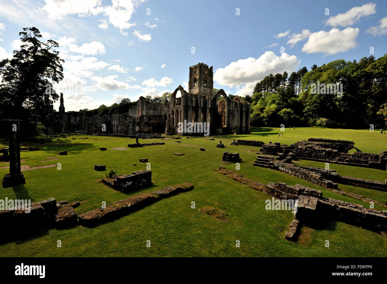 A view towards the east end of the Abbey church showing the great east ...