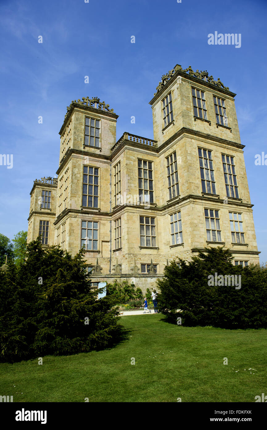 The south front at Hardwick Hall, Derbyshire Stock Photo - Alamy