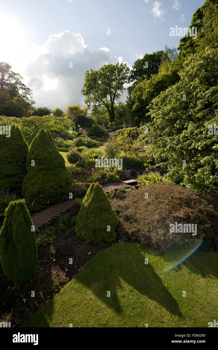 View over the garden at Wallington, Northumberland Stock Photo - Alamy
