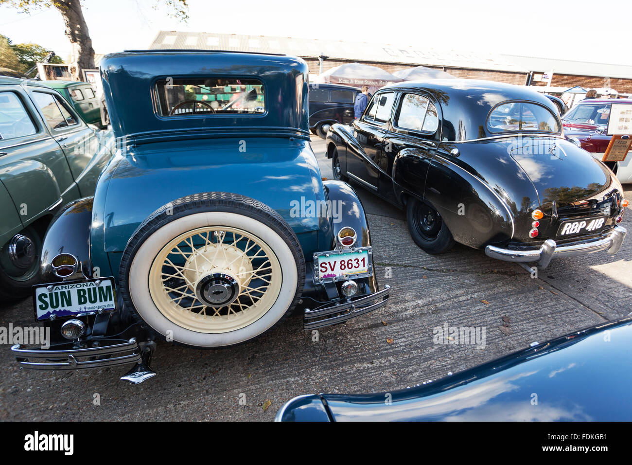 Cars at old veteran rally Stock Photo - Alamy