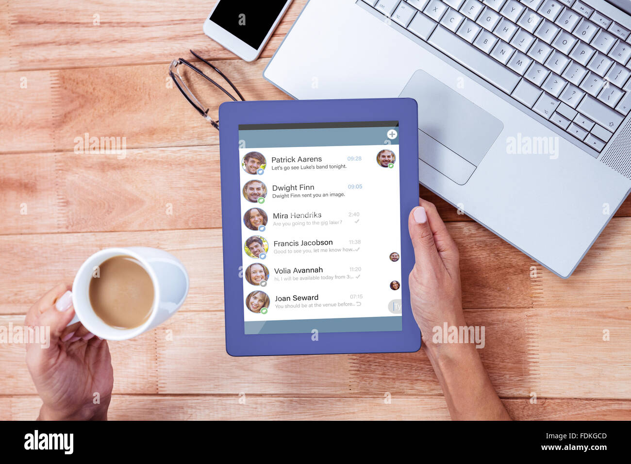 Composite image of smartphone app menu Stock Photo - Alamy