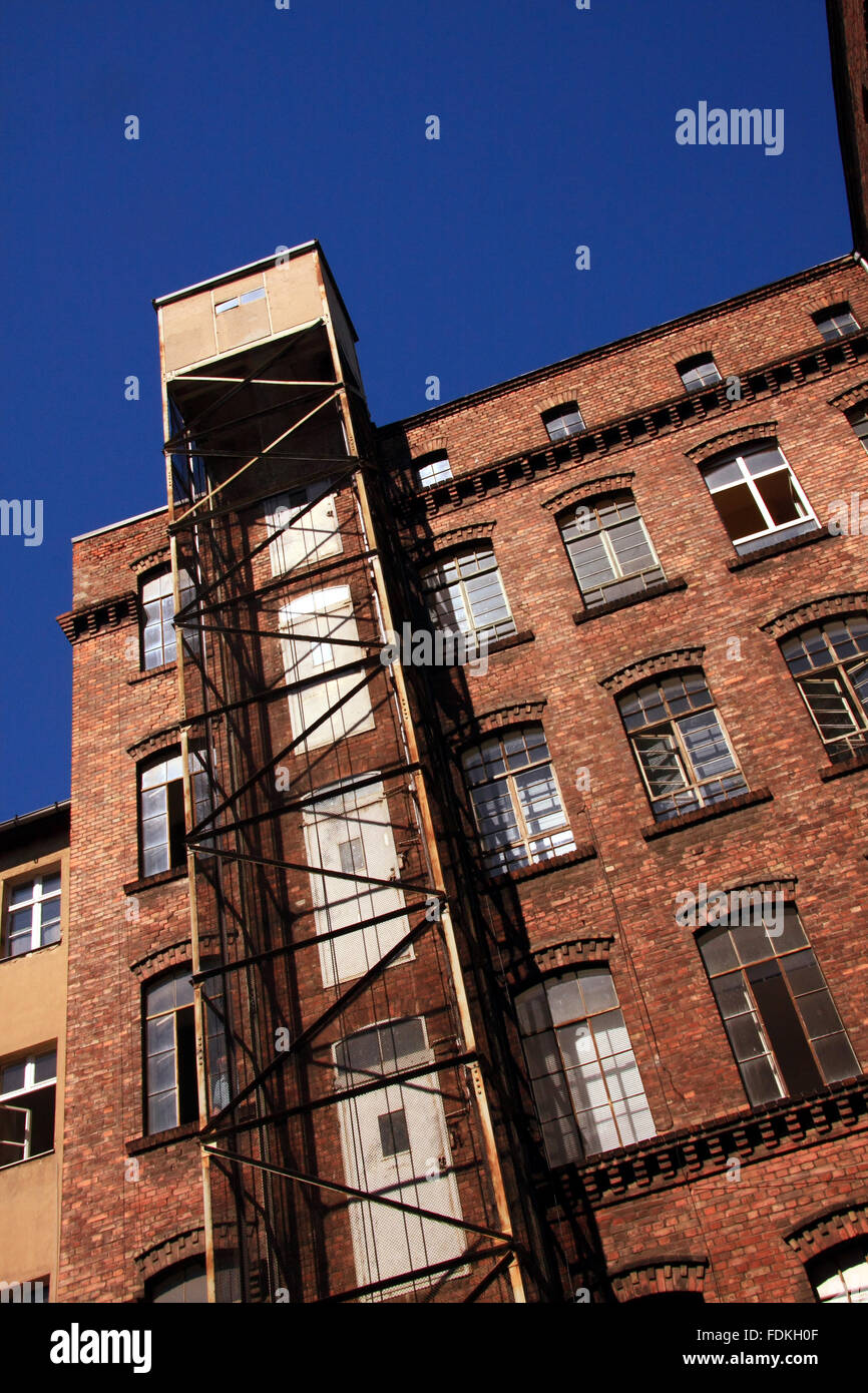 freight elevator,factory building Stock Photo - Alamy