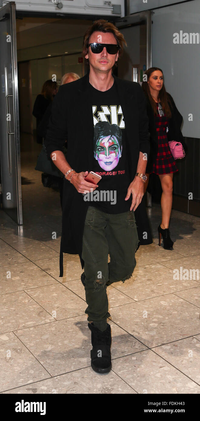 Jonathan Cheban arrives at Heathrow Airport with his mother Galina and ...