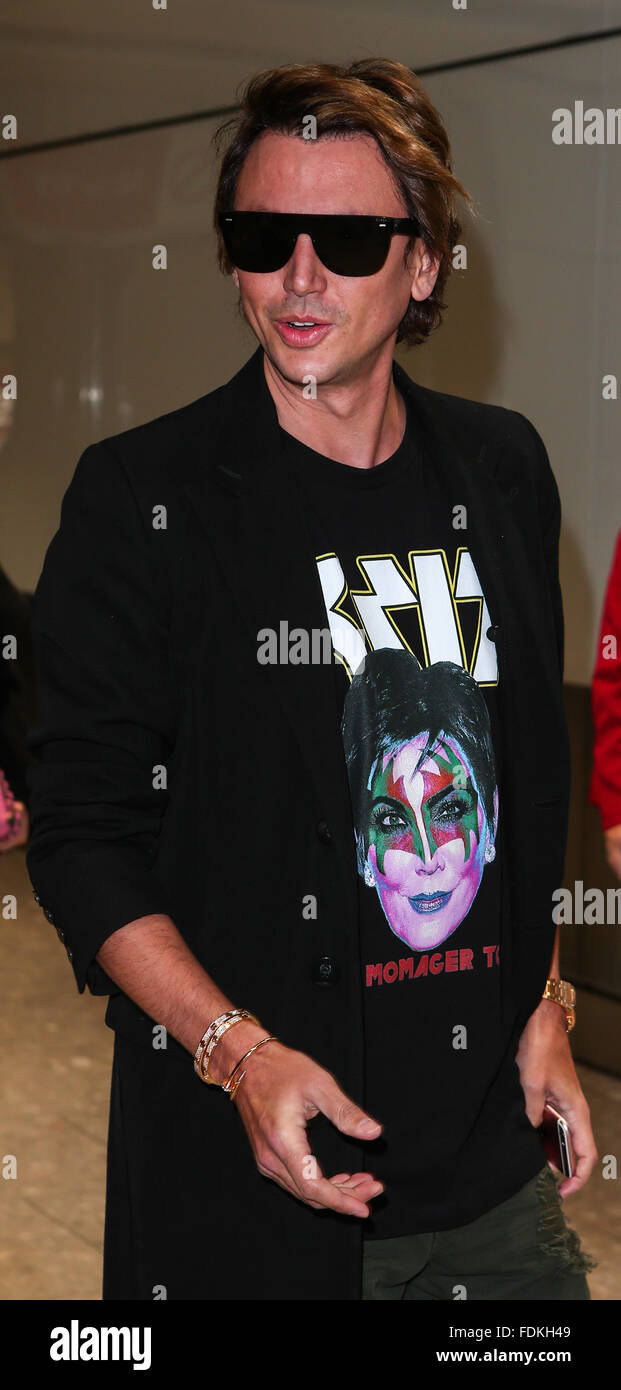 Jonathan Cheban arrives at Heathrow Airport with his mother Galina and ...