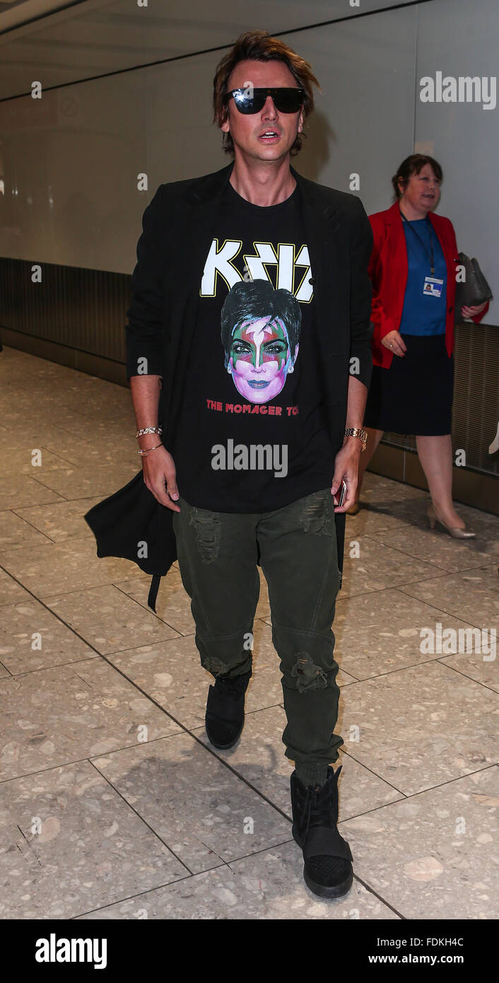 Jonathan Cheban arrives at Heathrow Airport with his mother Galina and ...
