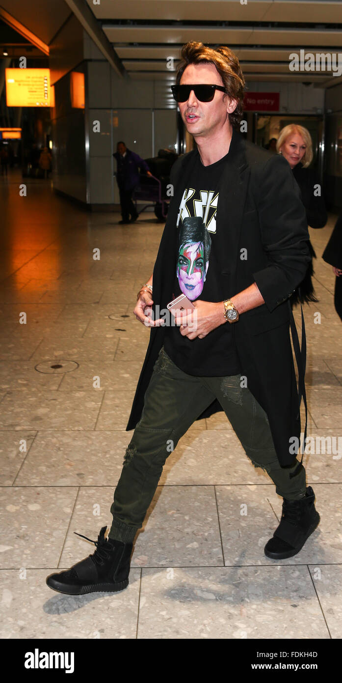 Jonathan Cheban arrives at Heathrow Airport with his mother Galina and ...