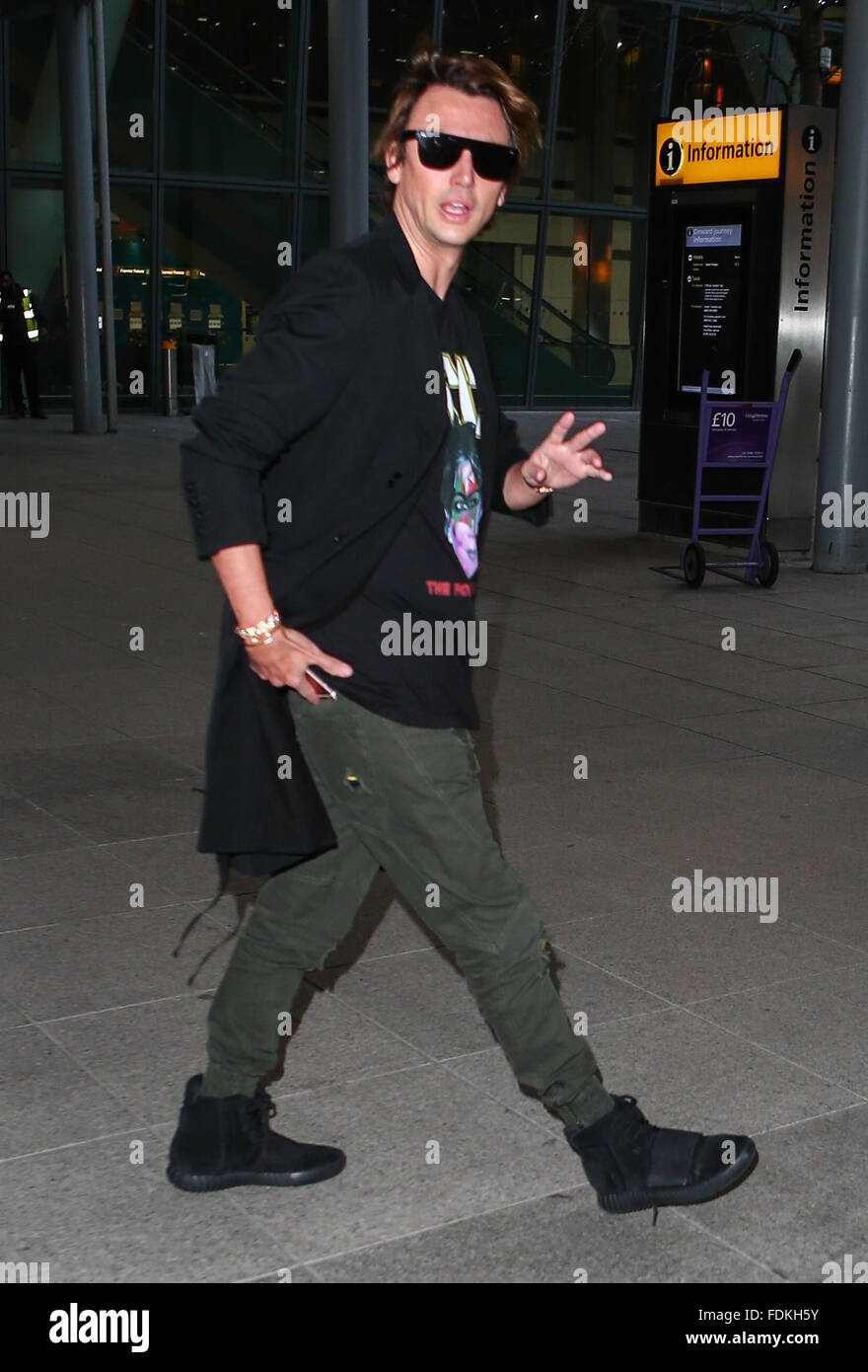 Jonathan Cheban arrives at Heathrow Airport with his mother Galina and ...
