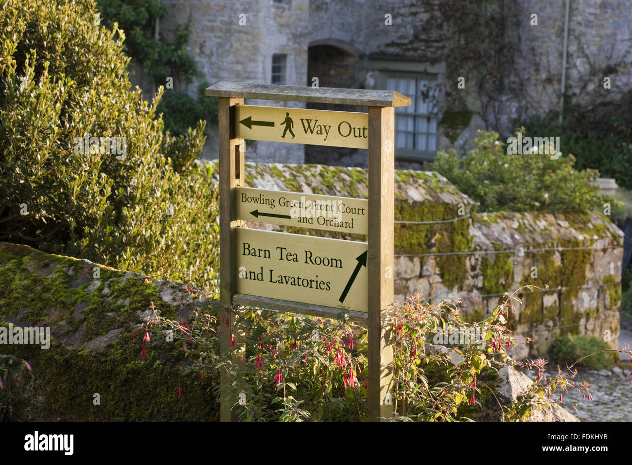 An example of the signage used at Trerice, Cornwall Stock Photo - Alamy
