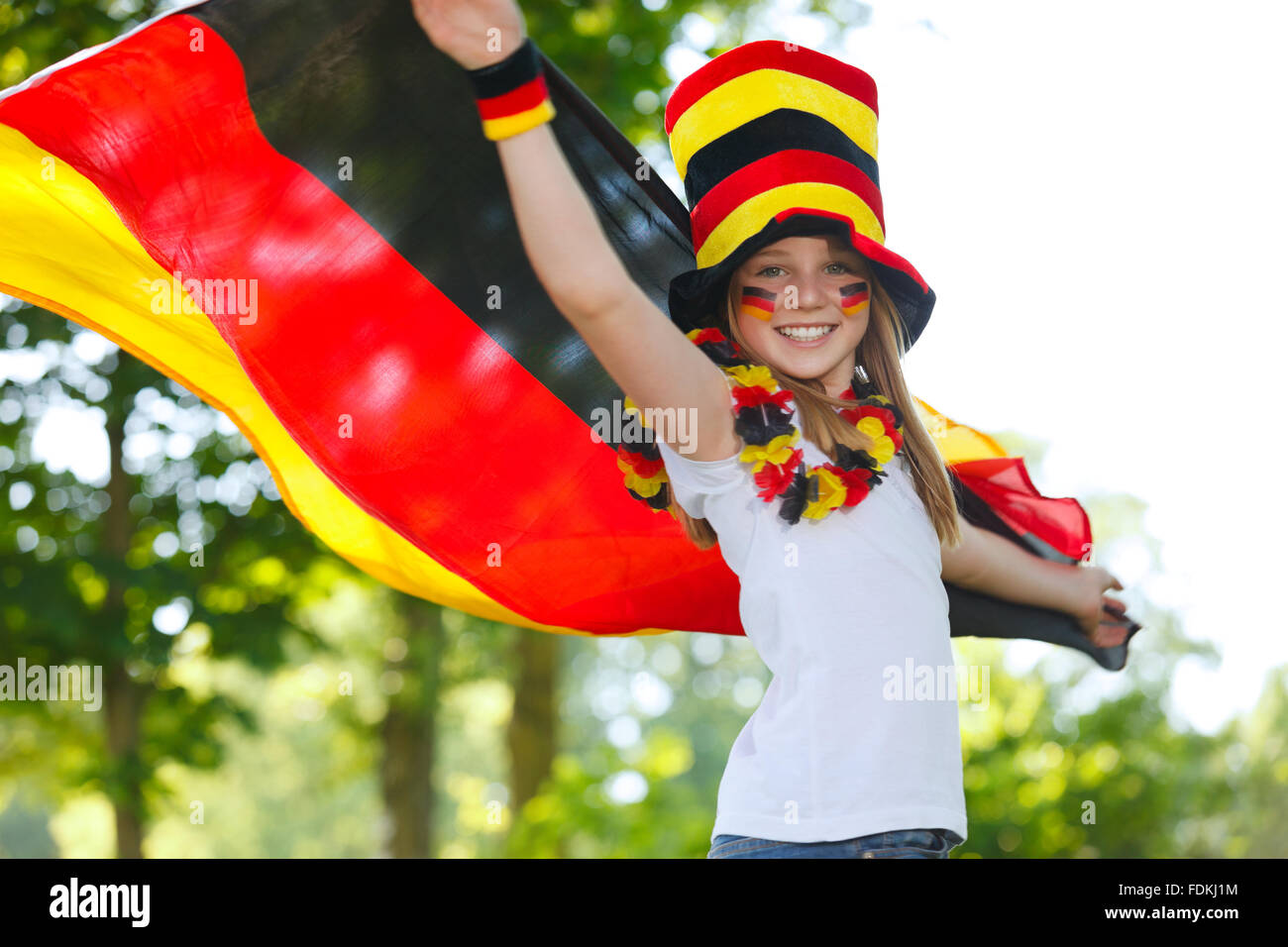girl,cheering,soccer fan,german fans Stock Photo - Alamy