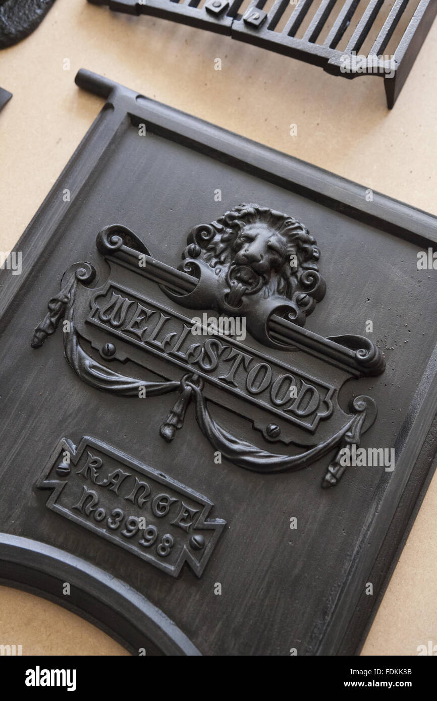 The door of the refurbished Wellstood range at Avebury Manor, Wiltshire ...