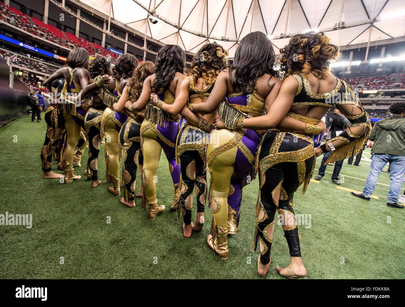 Atlanta, GA, USA. 30th Jan, 2016. The Alcorn State Golden Girls dance ...