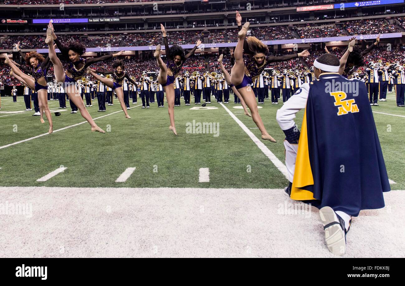Atlanta, GA, USA. 30th Jan, 2016. The Prairie View A&M Marching Storm ...