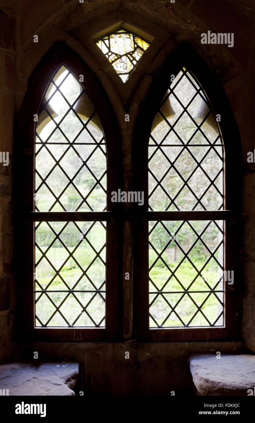 Early fourteenth century window with trefoil head, segmented arches and ...