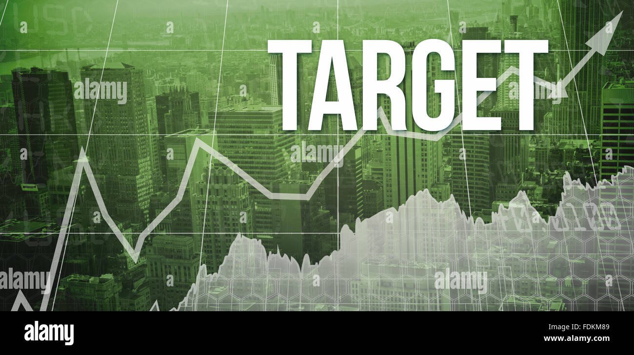 Target against view of cityscape Stock Photo - Alamy