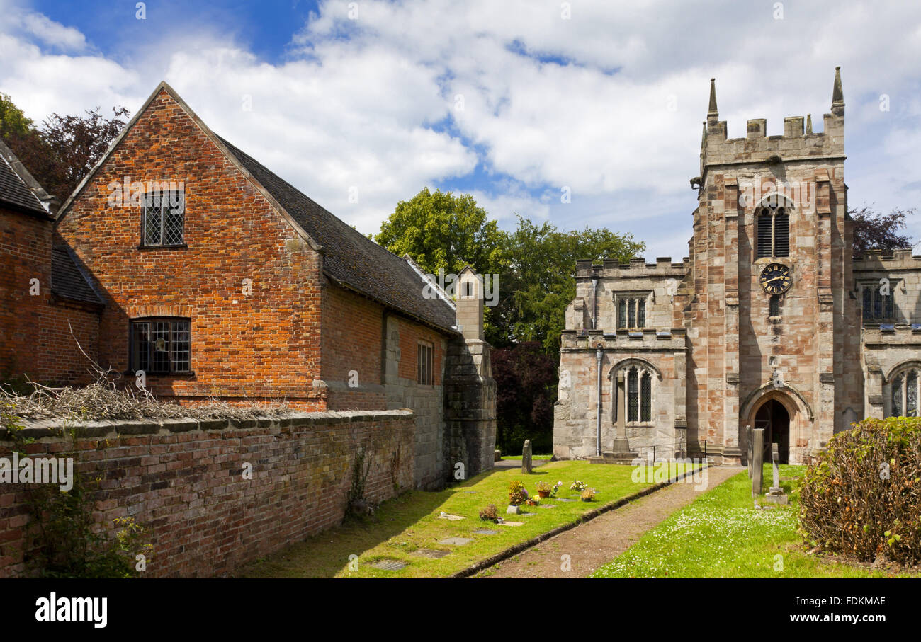 The Restoration period facade of The Old Manor, and Norbury Church (not ...