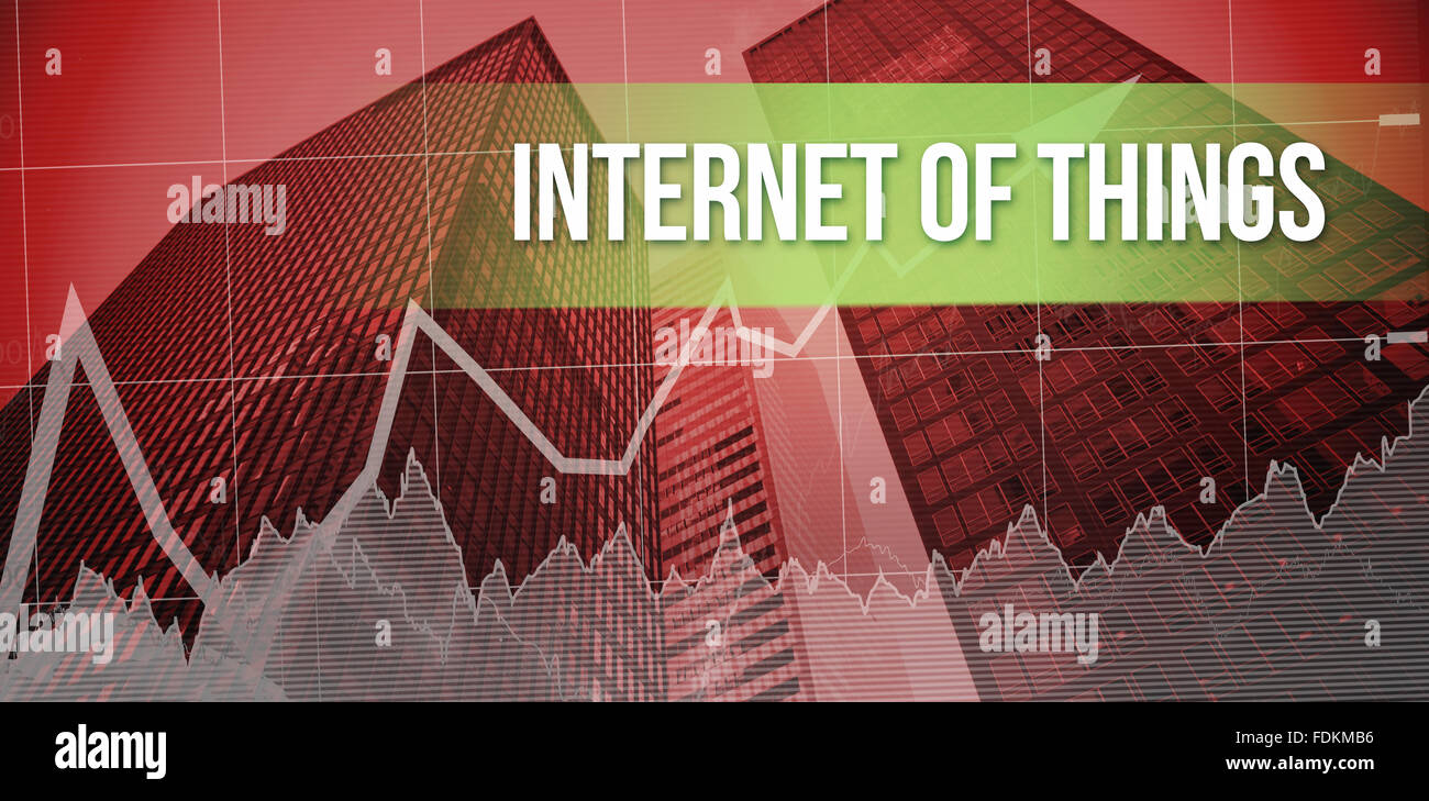 Internet of things with red background Stock Photo - Alamy