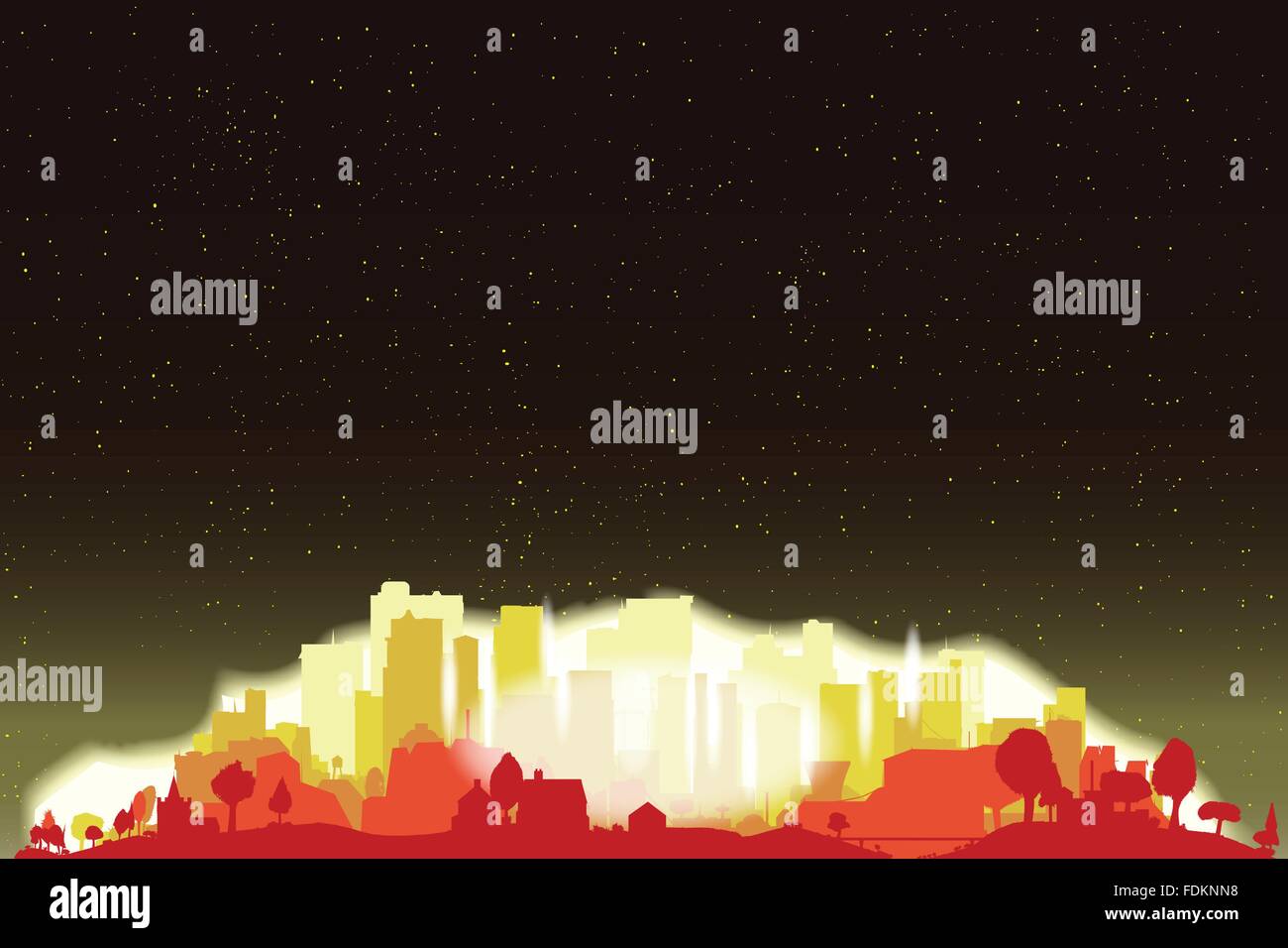 City light glow Stock Vector Images - Alamy