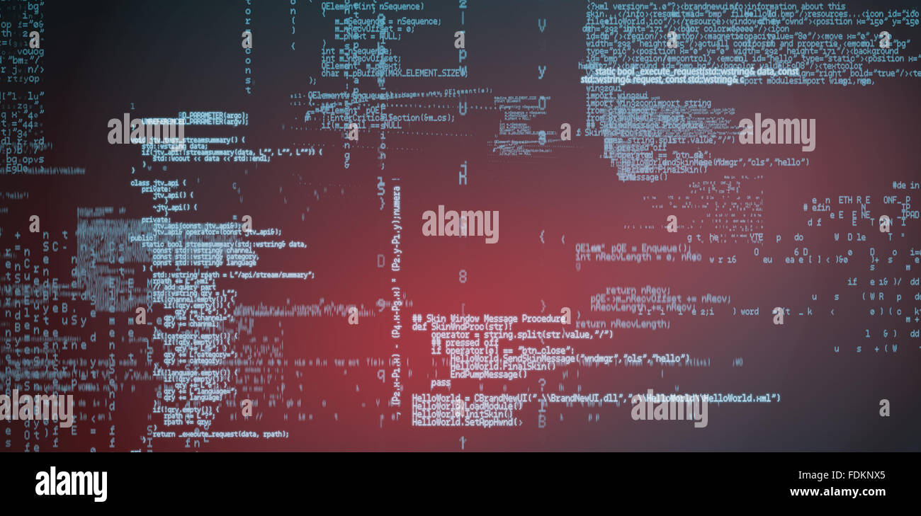 A background of blue lines of code Stock Photo - Alamy