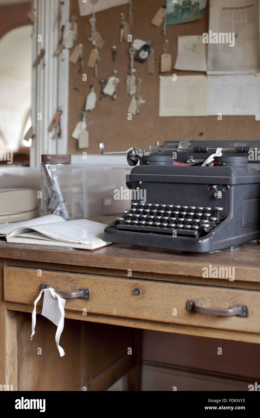 Typewriter and desk in the architect's office on the second floor at ...