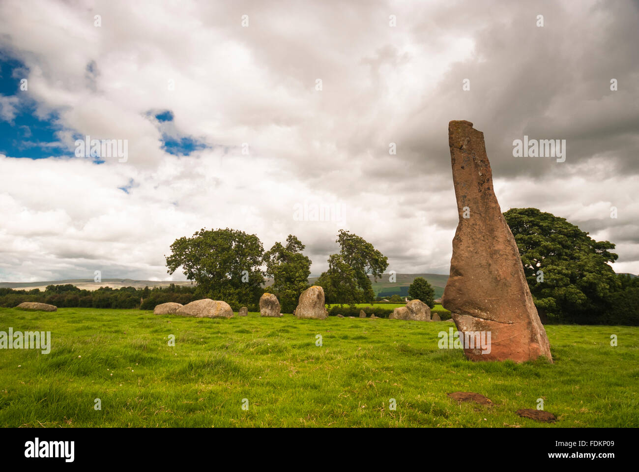 Long Meg and her Daughters, Cumbria, England Stock Photo - Alamy
