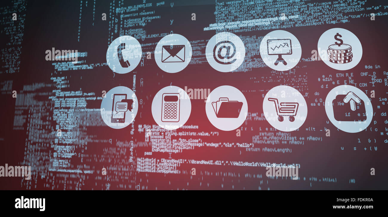 Composite image of blue codes Stock Photo - Alamy