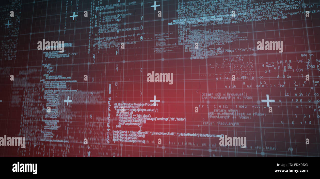Lines of Blue matrix and codes Stock Photo - Alamy