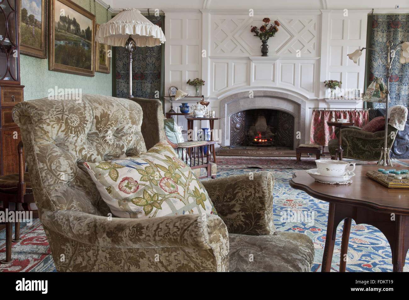 The Drawing Room at Standen, West Sussex Stock Photo - Alamy