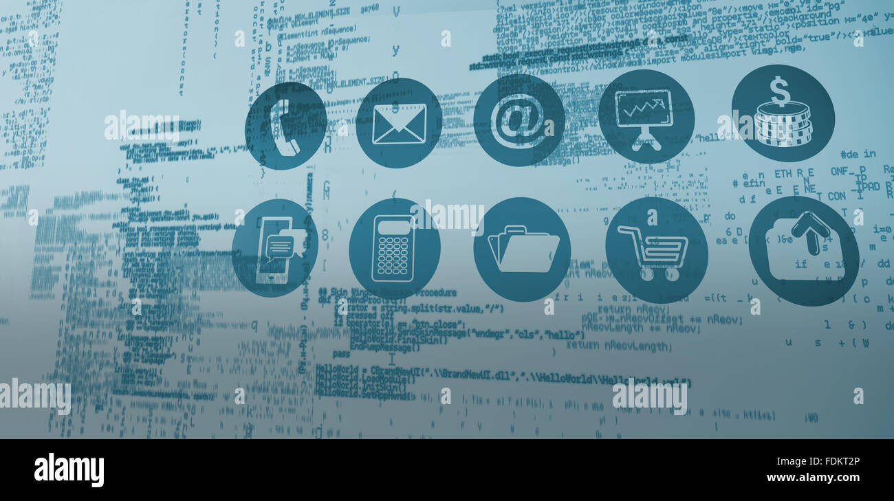 Composite image of blue codes Stock Photo - Alamy