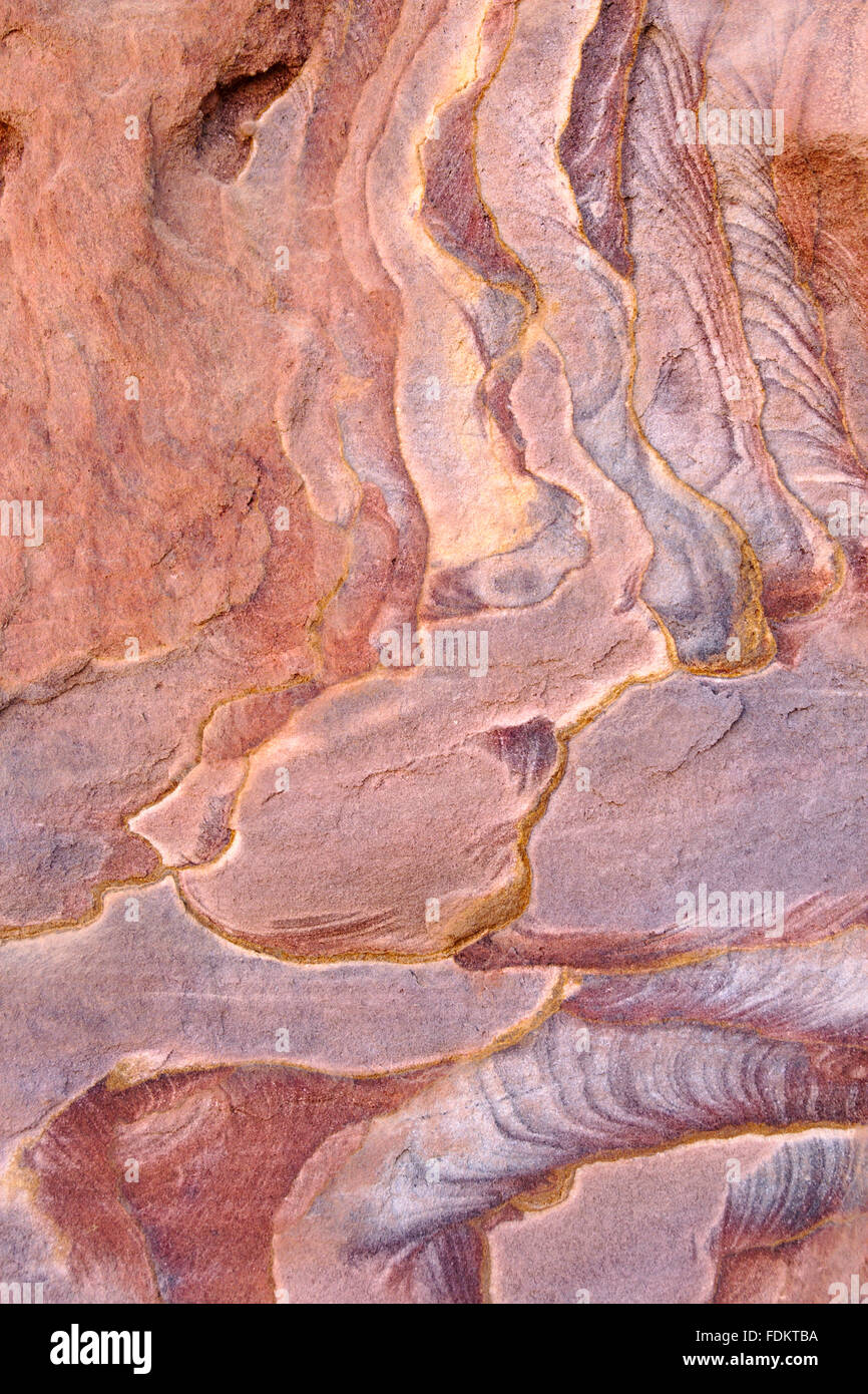 Colored sandstone in Petra, Jordan Stock Photo - Alamy