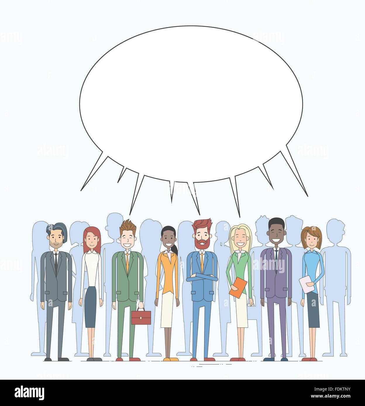 Business People Group Chat Communication Bubble Concept, Businesspeople ...