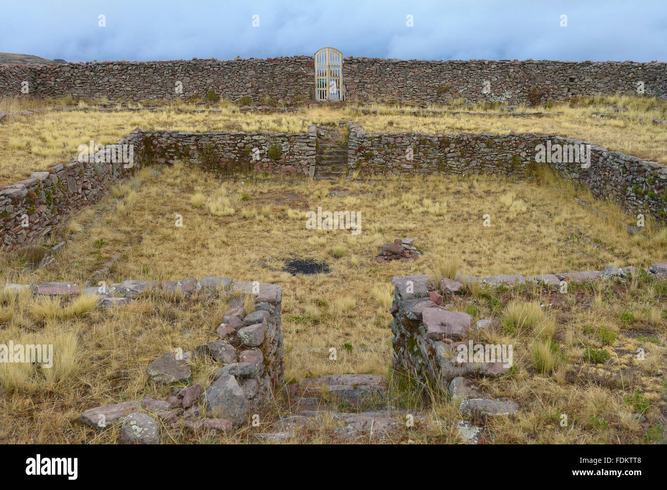 Amantani Island in Titicaca lake, Peru Stock Photo - Alamy