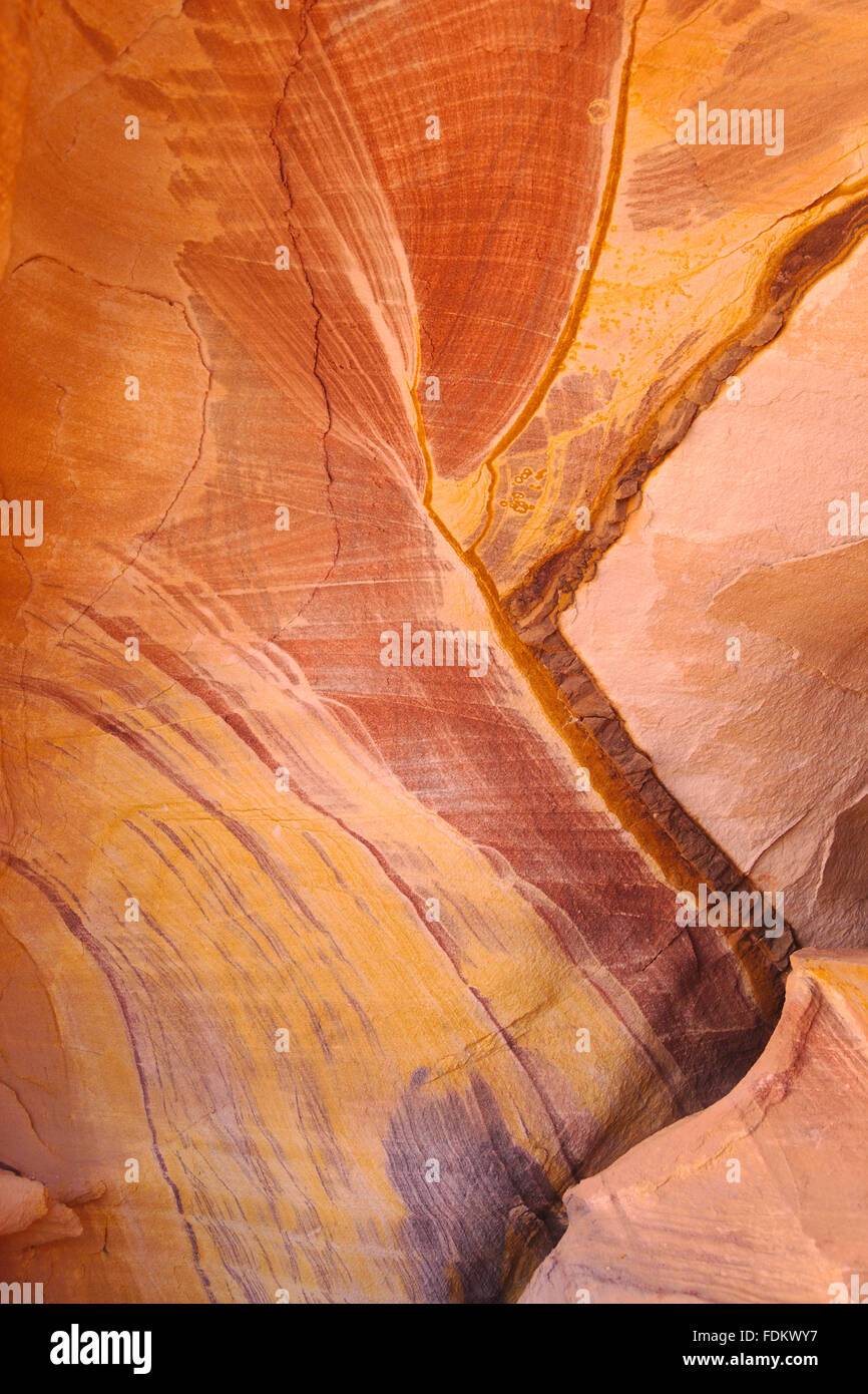Colored sandstone in Petra, Jordan Stock Photo - Alamy