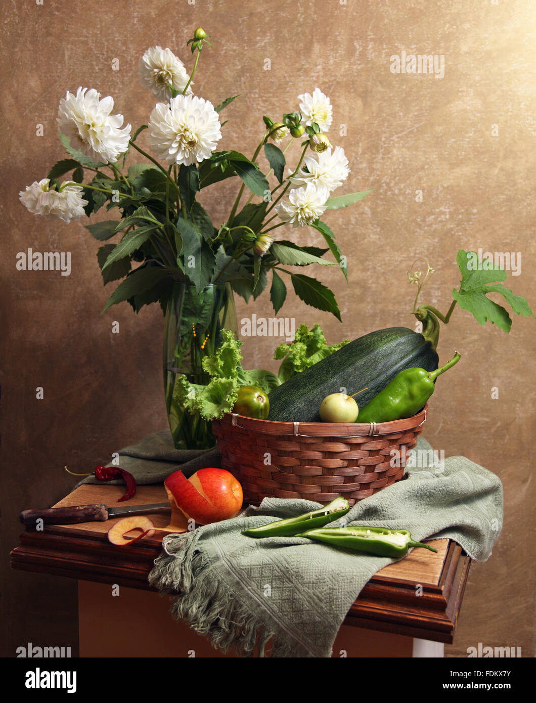 Country Still Life with Vegetables Stock Photo - Alamy