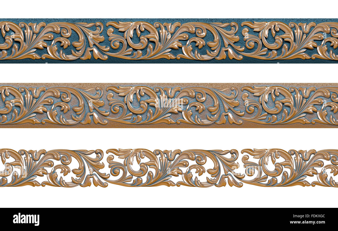 Decorative pattern with gold patina Stock Photo - Alamy