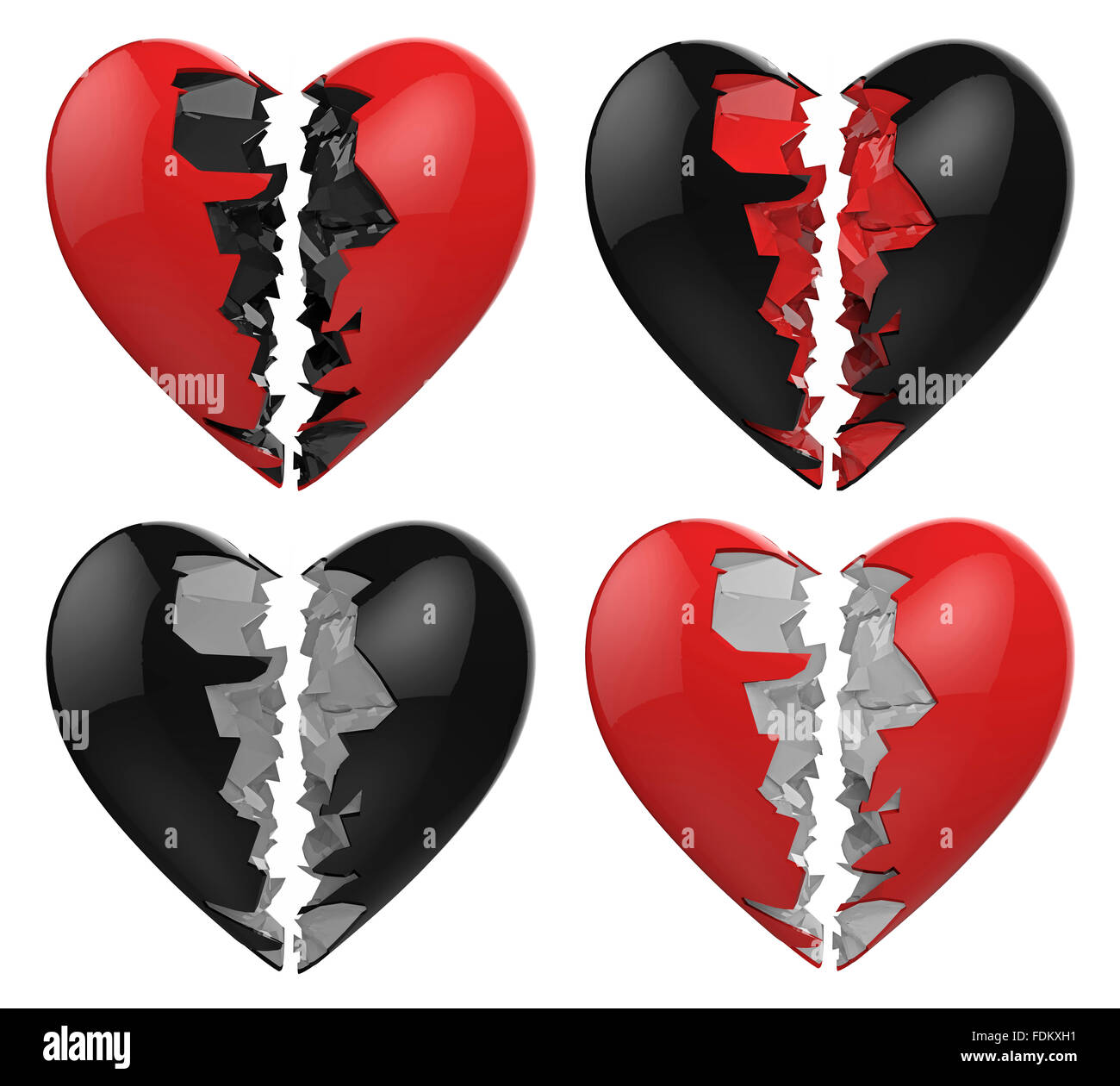 Broken black heart hi-res stock photography and images - Alamy